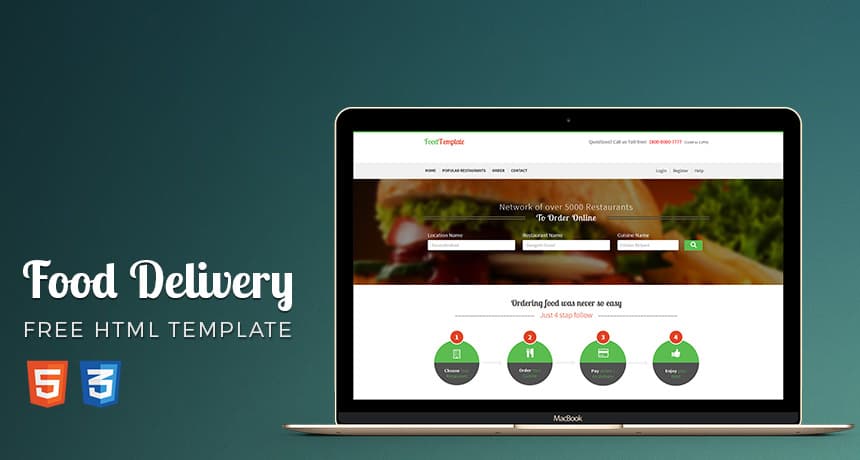 Food/Restaurant Ordering Shop Website Template HTML | Free HTML5 Templates
