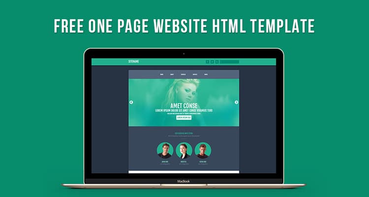 Free One Page Website HTML Template | Free HTML5 Templates