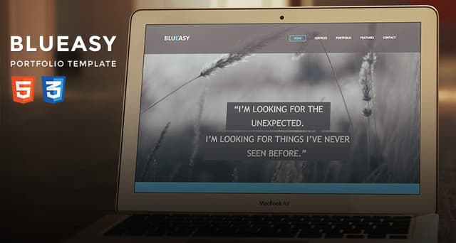Blueasy – Free One Page Portfolio Template | Free HTML5 Templates
