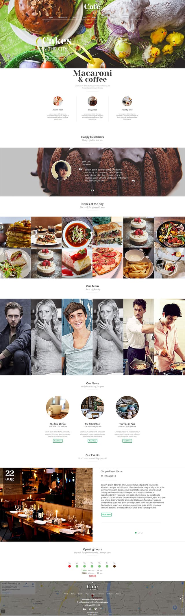 CAFE THEME Free HTML Template | Free HTML5 Templates