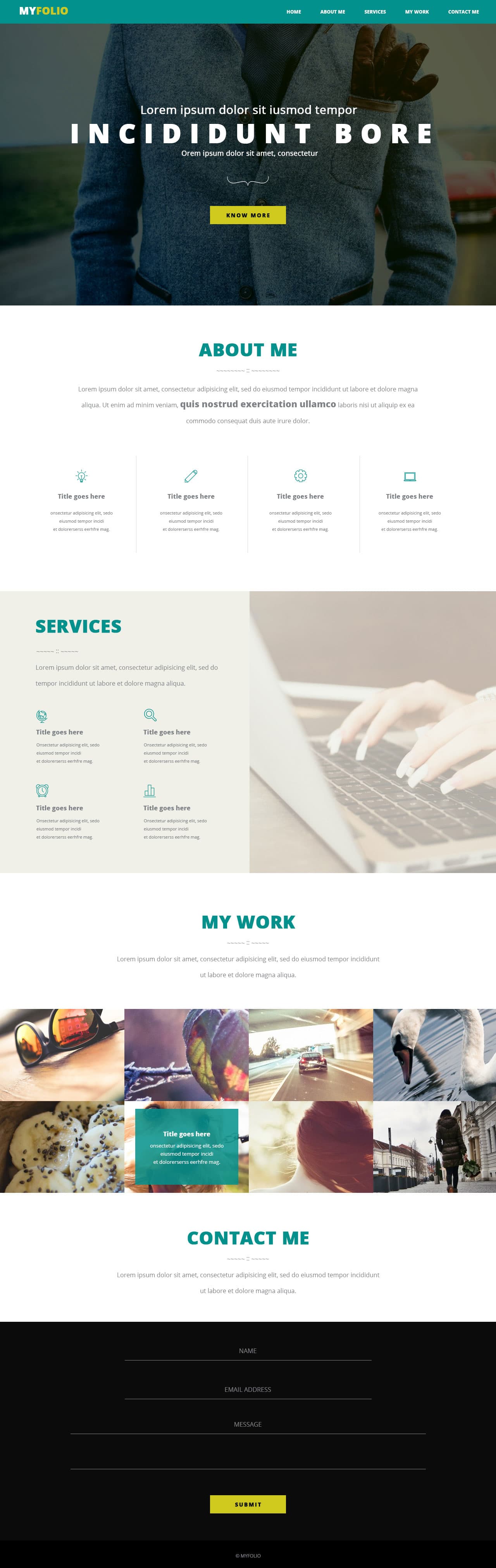 Single Page Portfolio Website Template | Free HTML5 Templates