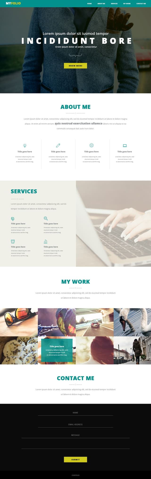 Single Page Portfolio Website Template | Free HTML5 Templates
