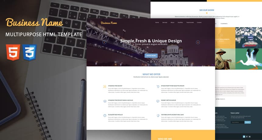 Free PSD Multipurpose Website HTML Template | Free HTML5 Templates