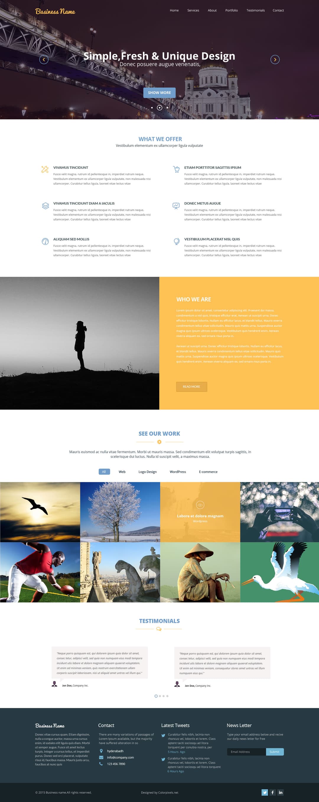 Free PSD Multipurpose Website HTML Template | Free HTML5 Templates