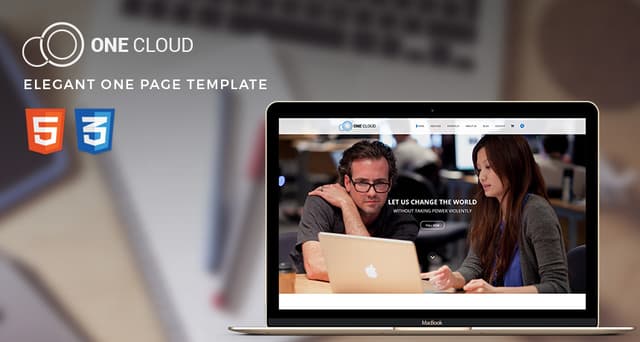 OneCloud – Elegant One Page Template | Free HTML5 Templates