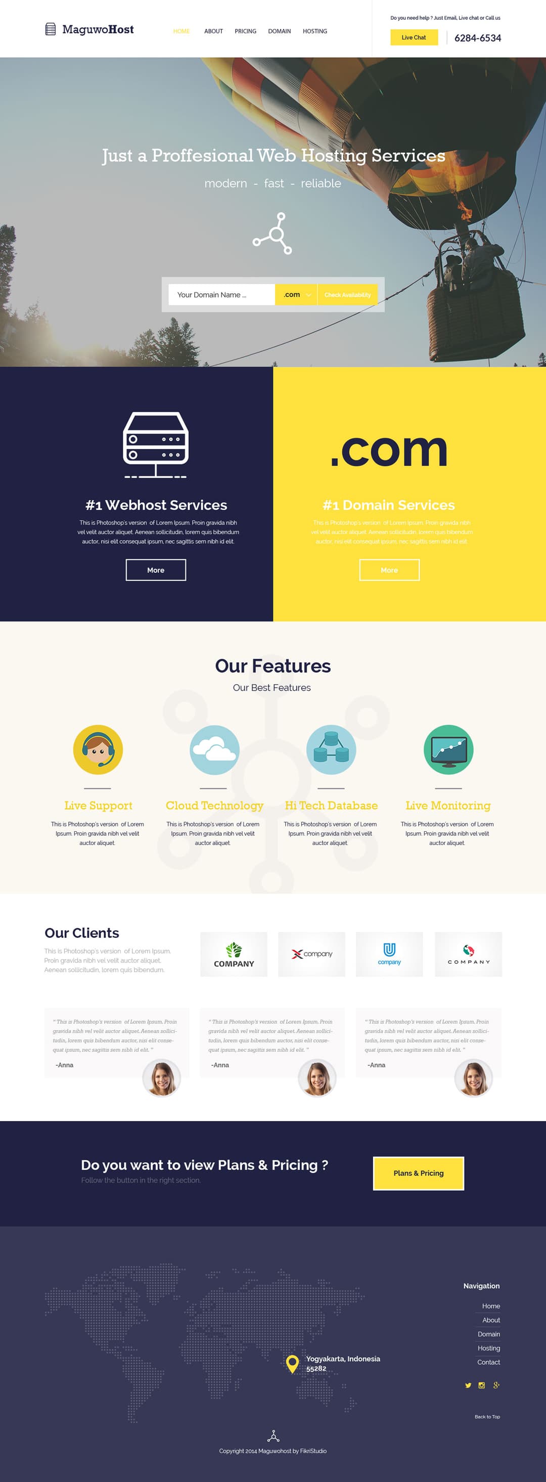 Maguwohost - FREE Hosting Template | Free HTML5 Templates